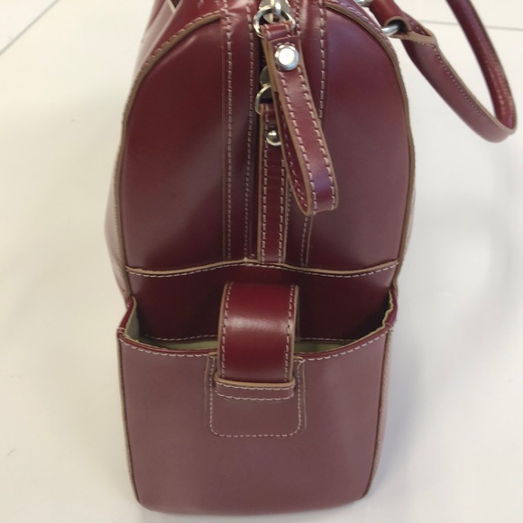 Boulevard | Bags | Boulevard Crimson Leather Handbag | Poshmark
